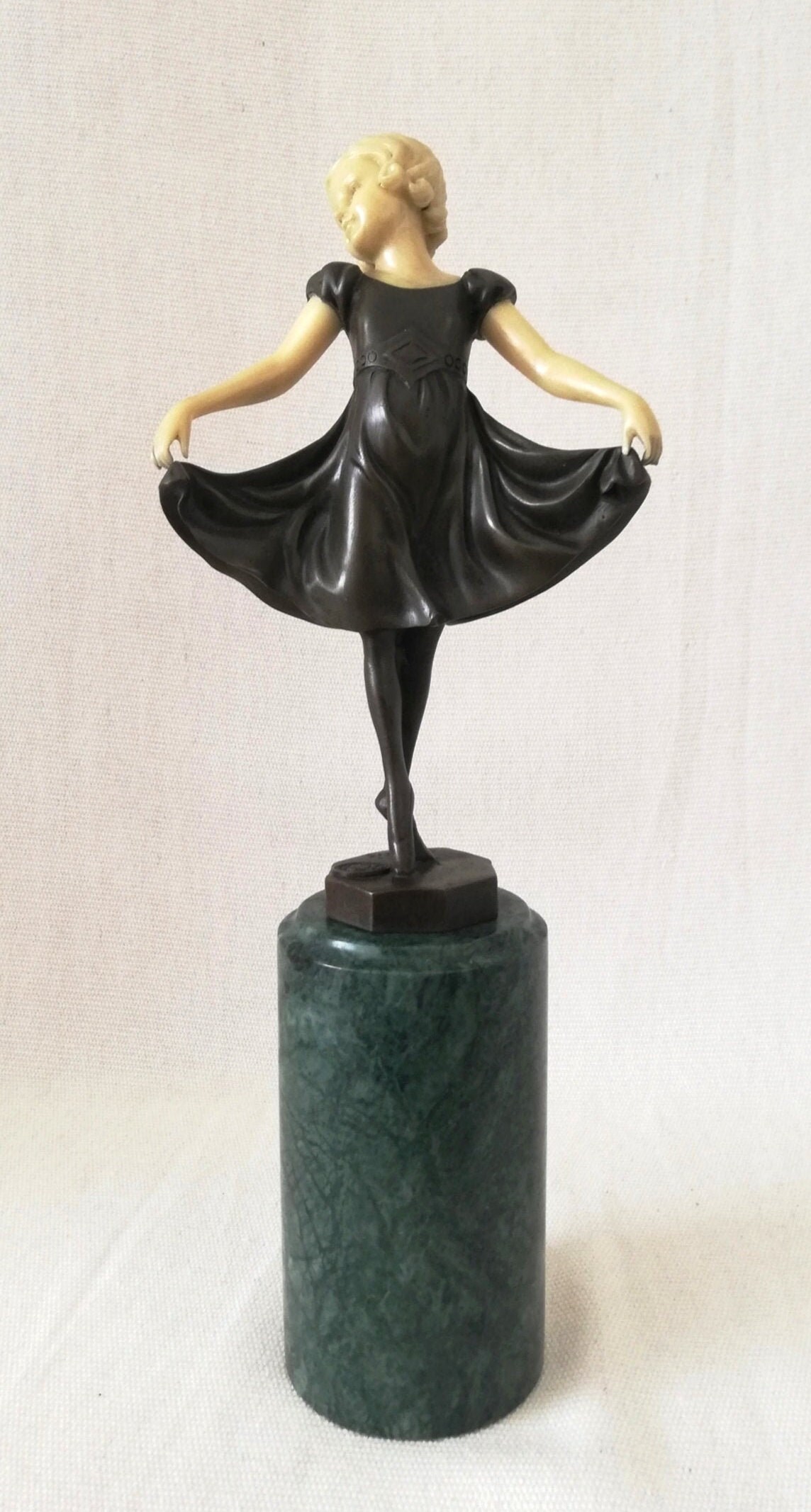 Art Deco Bronze Statue Lilly - Etsy