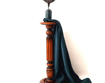 Vintage Hand Carved Solid Wood 24 In. Tall Display Pedestal ...