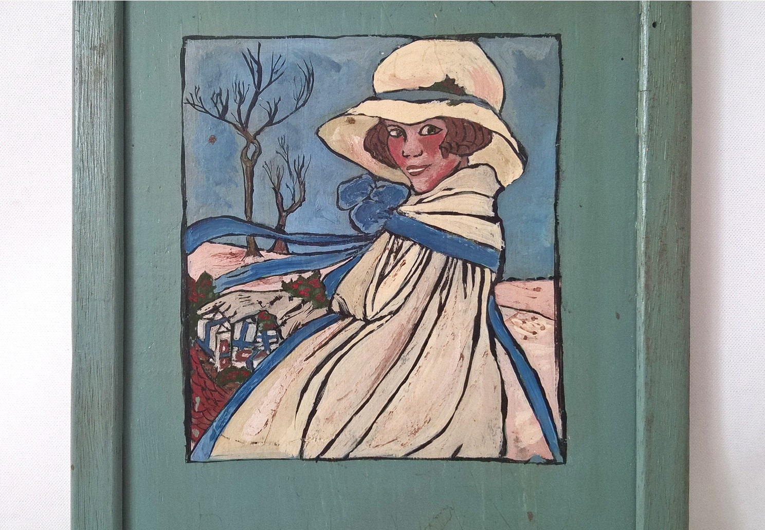 Antique Advertising Board Hand-painted Wooden Advertising Board Curiosa ...