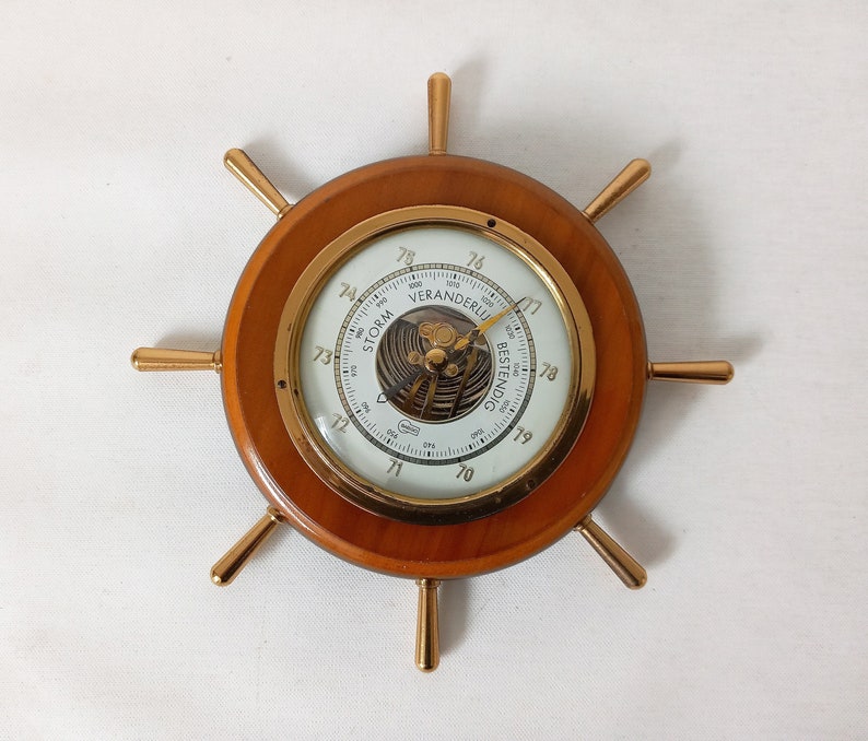 Vintage Barometer Round Barometer Ship Decorative Barometer Steering ...