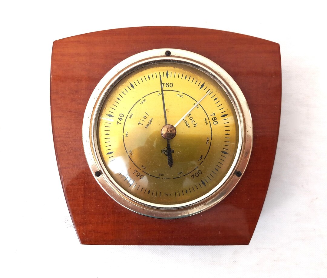 Vintage Wooden Barometer Wall Barometer FORSTER Barometer Gold-colored ...
