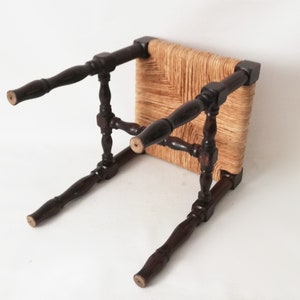 Antique Stool Traditional Old Dutch Stool Wooden Stool Reed Stool ...