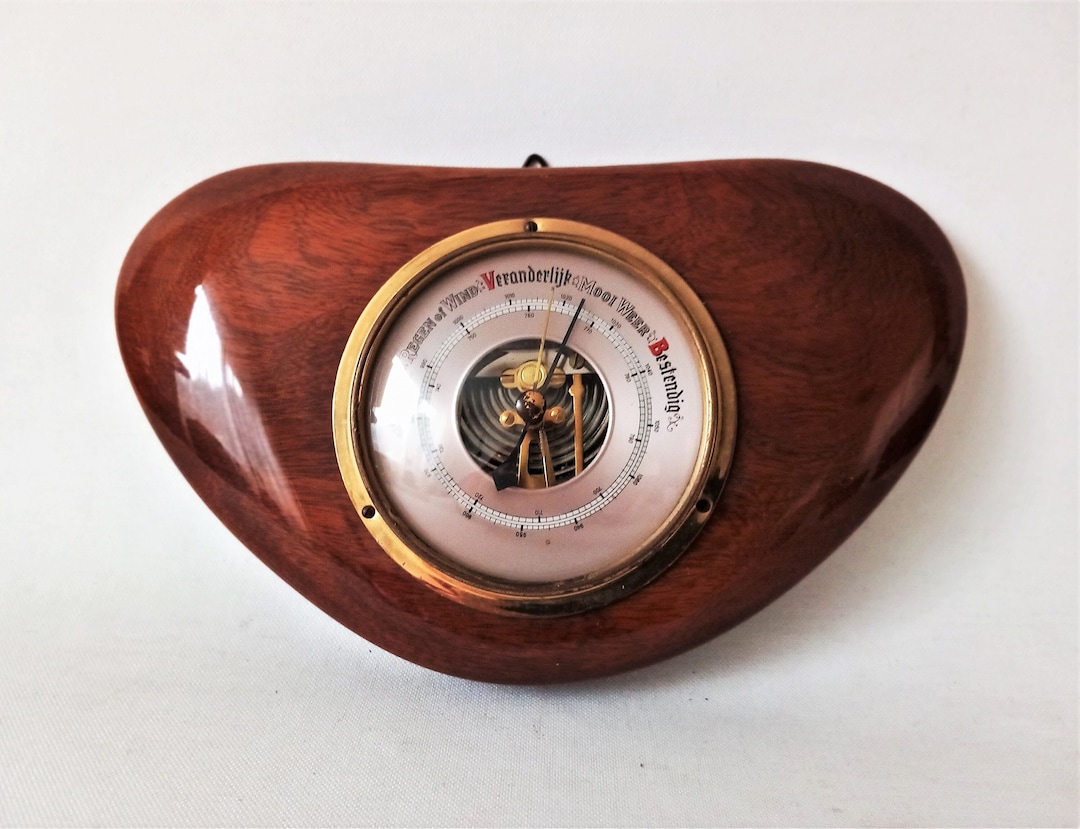 Vintage Wooden Barometer Wall Barometer Gloss Lacquered - Etsy
