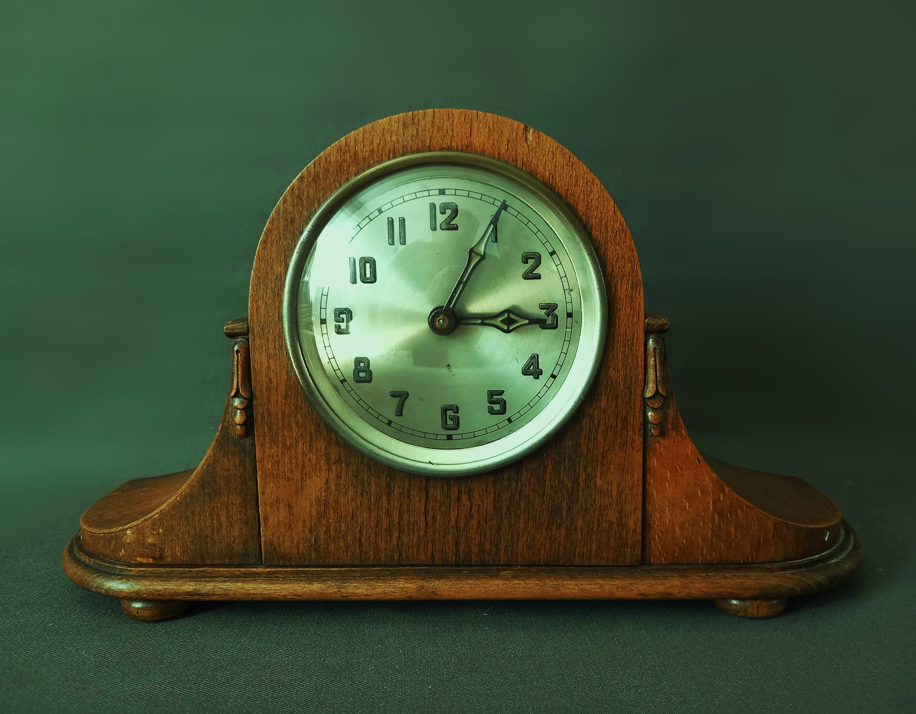 Antique GUSTAV BECKER Alarm Clock Wooden Case Alarm Clock With Spring ...