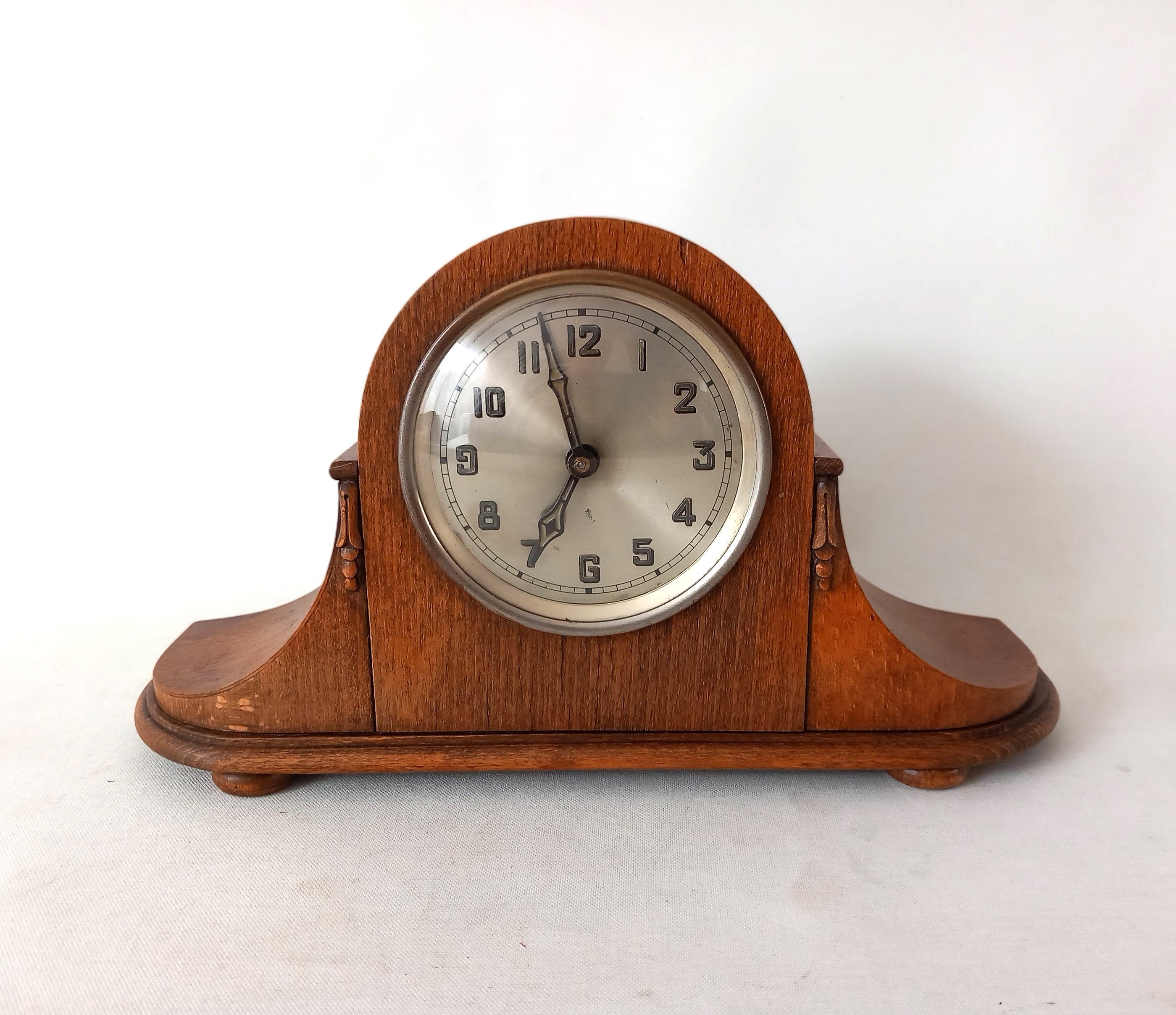 Antique GUSTAV BECKER Alarm Clock Wooden Case Alarm Clock With Spring ...