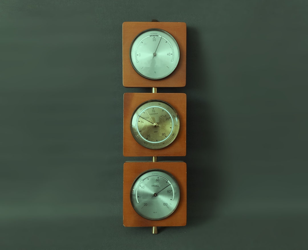Vintage Wooden Barometer Retro Style Barometer FISCHER Handmade ...