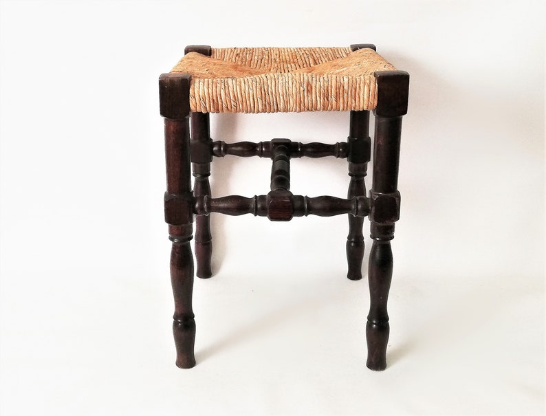 Antique Stool Traditional Old Dutch Stool Wooden Stool Reed - Etsy