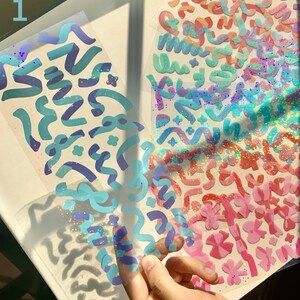 Polco Decorating Stickers Holographic Photo Cards Journals Penpal ...