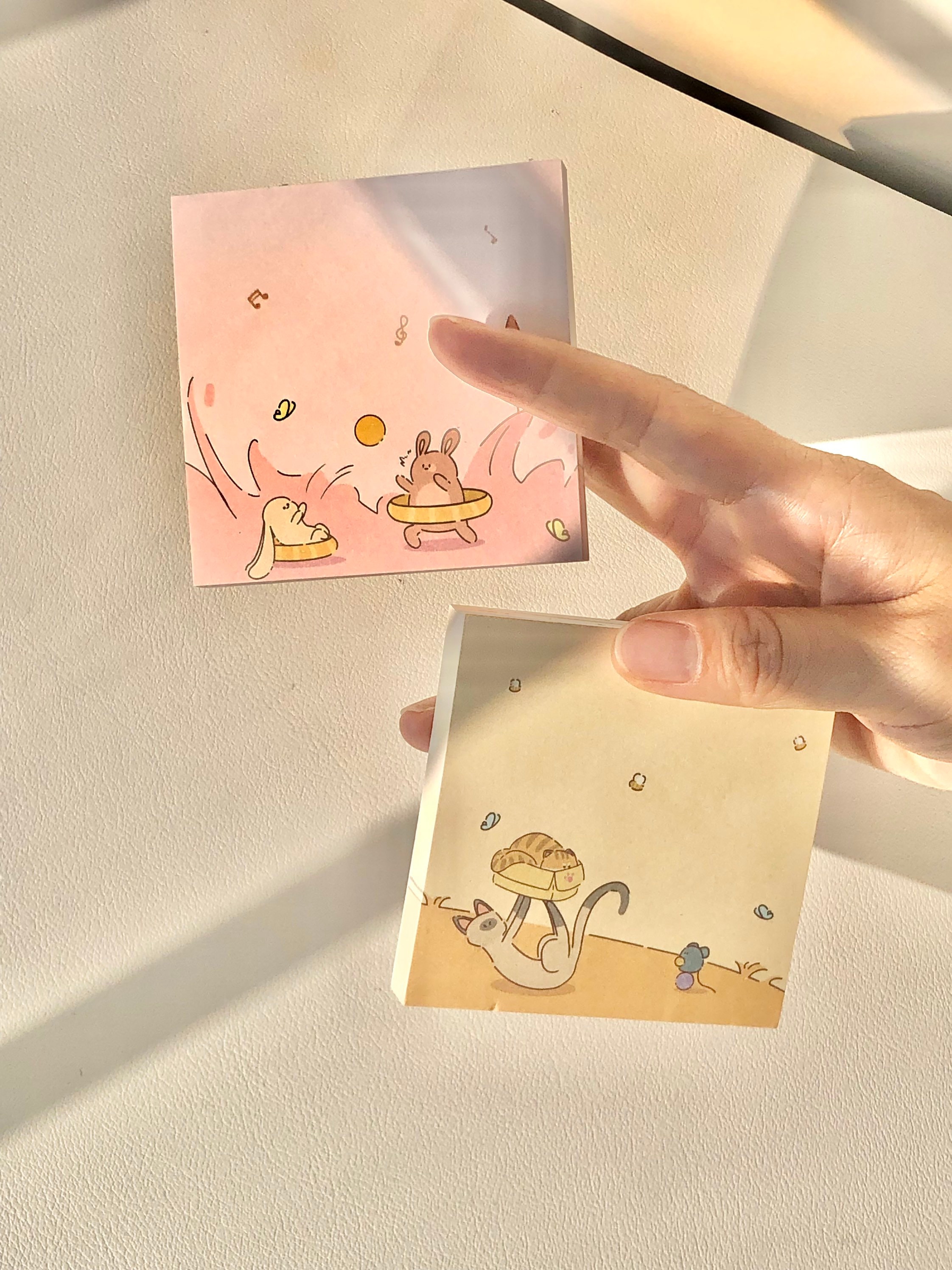 Cute Memo Pads Notes Doodles Bunnies and Cat Designs - Etsy