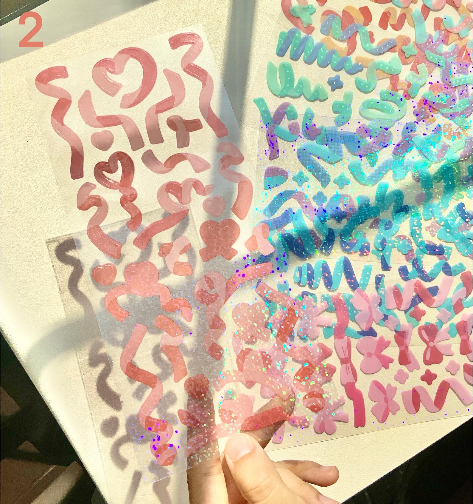 Polco Decorating Stickers Holographic Photo Cards | Etsy