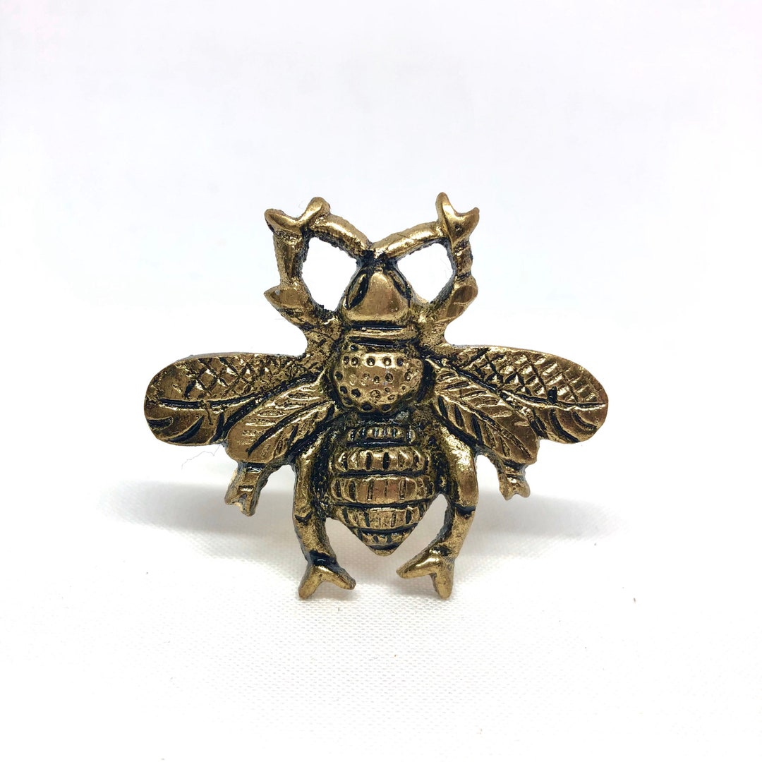 Bee Cabinet Knob, Bee Drawer Pull, Brass Bee Knob, Gold Bee Knob ...