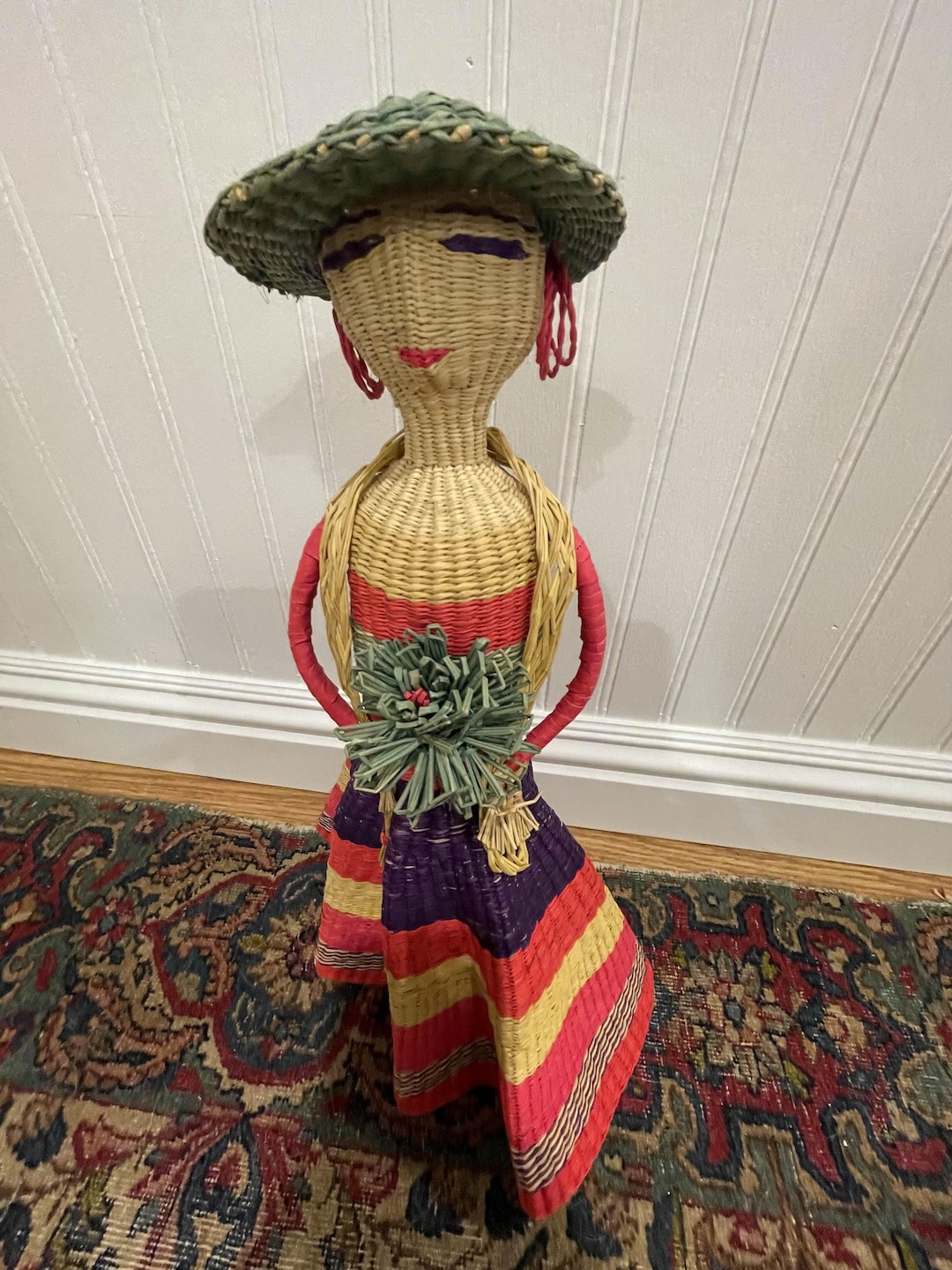 MEXICAN STRAW DOLL, Mexican Female Doll Handmade Doll Folk Art - Etsy