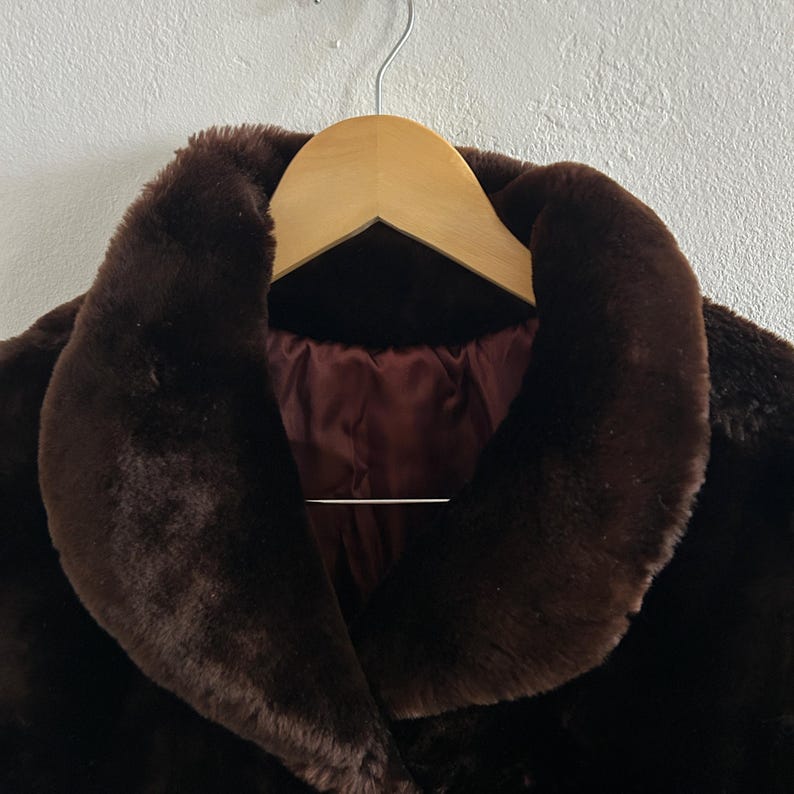 Vintage 1990s Brown Mouton Fur Coat Handmade Sheared Lambskin Jacket - Etsy