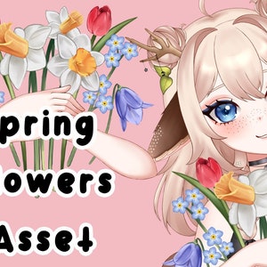 Spring Flowers - Vtuber Asset / Fully Rigged - Etsy