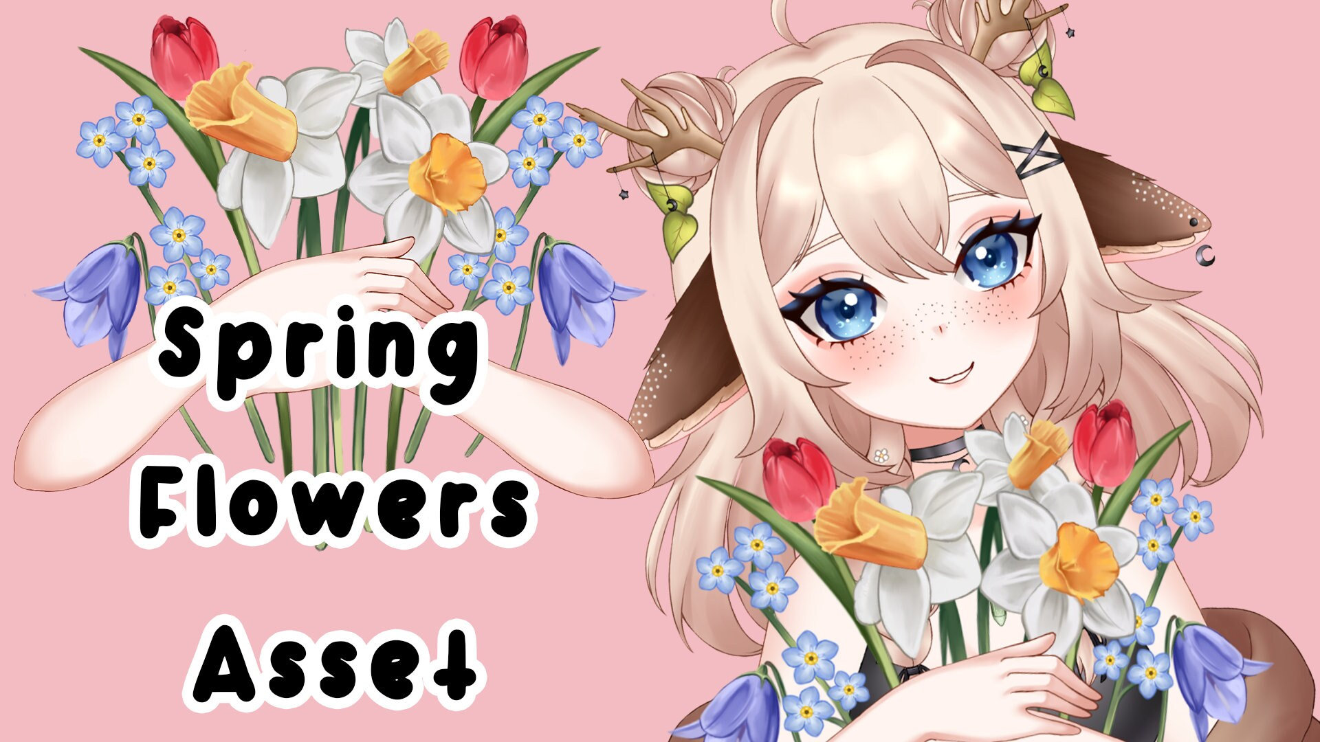Spring Flowers - Vtuber Asset / Fully Rigged - Etsy