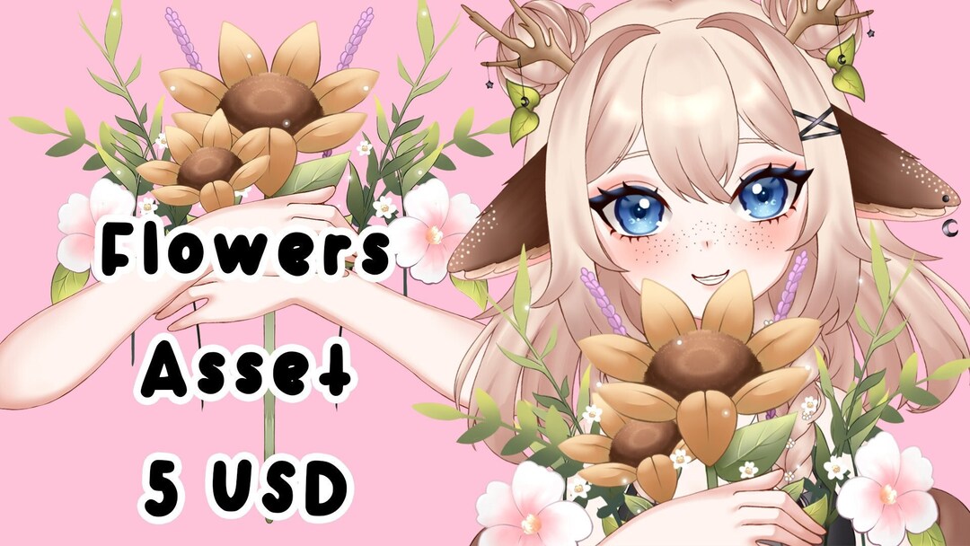Cute Flowers - Vtuber Asset - Etsy