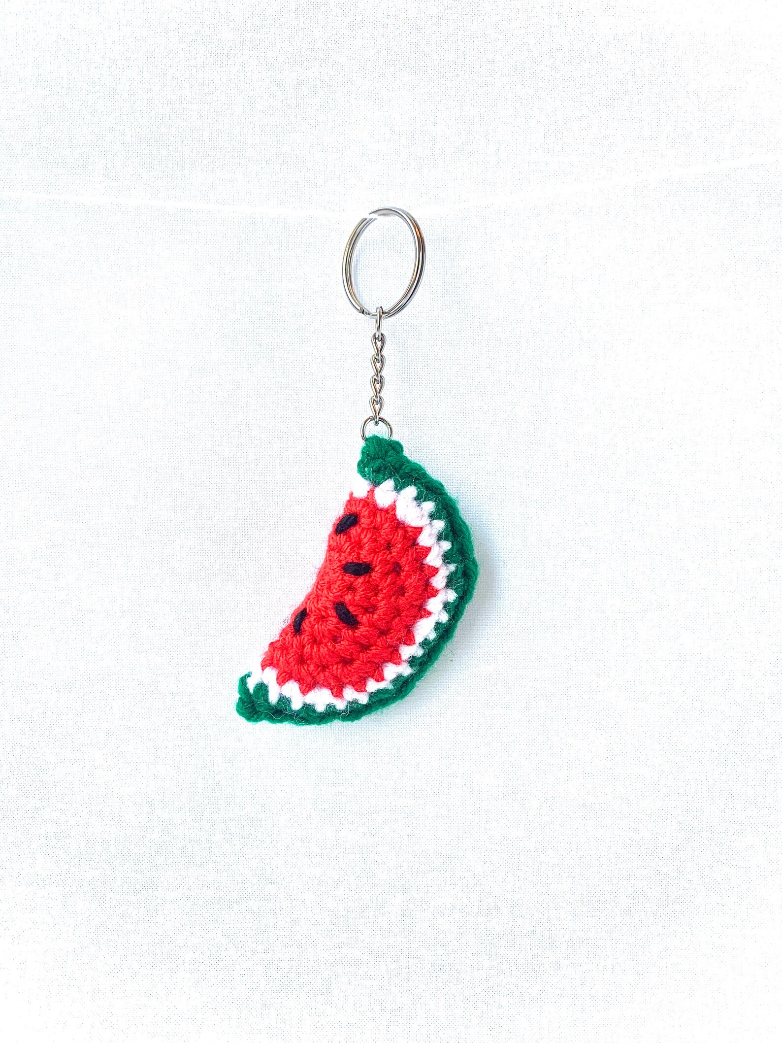 Crochet Watermelon Keychain - Etsy