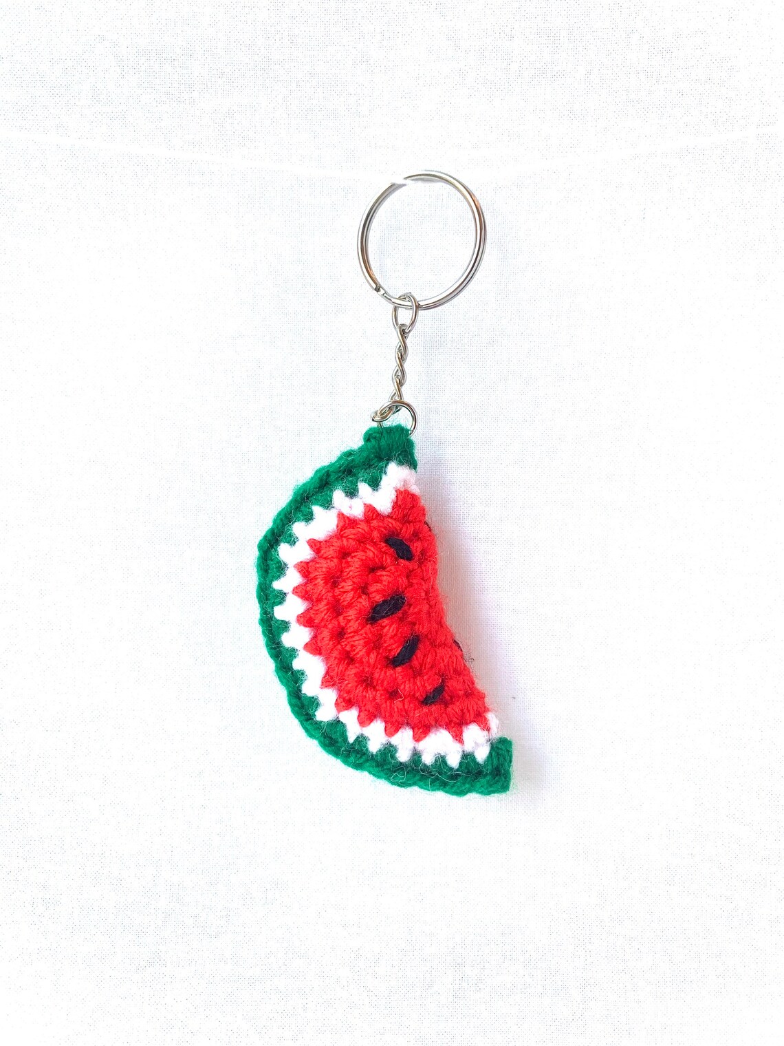 Crochet Watermelon Keychain - Etsy