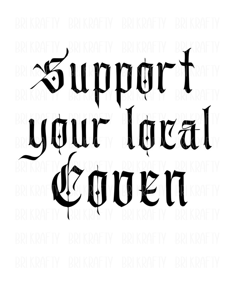 Support Your Local Coven Digital Download SVG Witch - Etsy