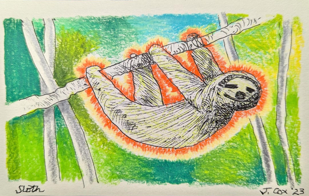Sin of Sloth - One-of-a-kind Hand Drawn Art Work - Etsy