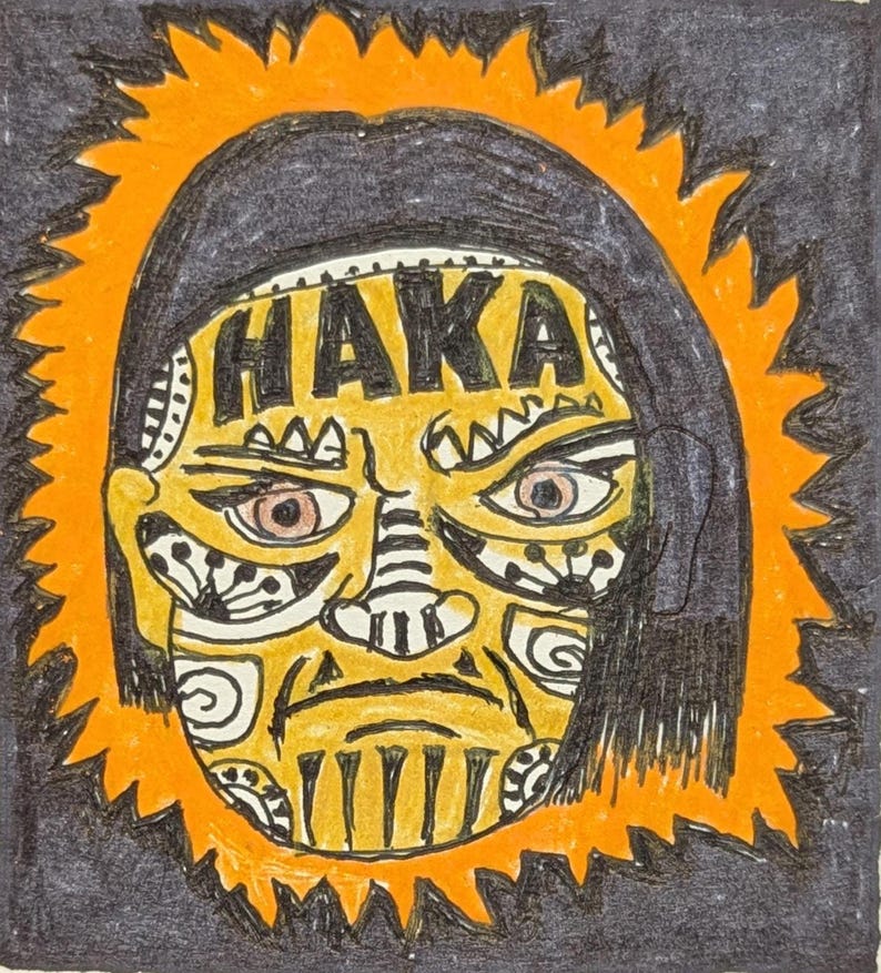 Maori Haka - One-of-a-kind Hand Drawn Art Work - Etsy