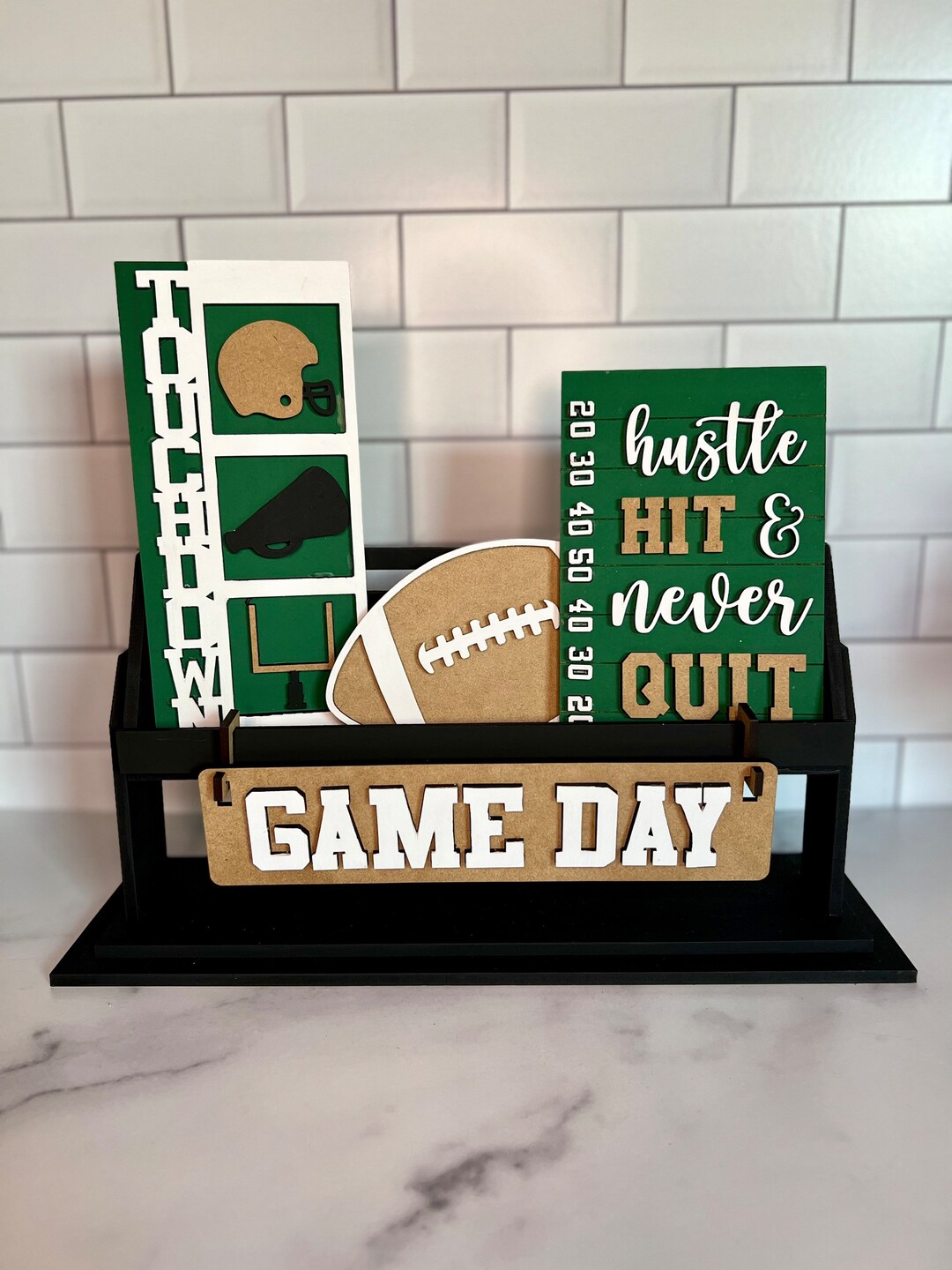 Football Shelf Sitter Interchangeable Raised Shelf Interchangeable ...