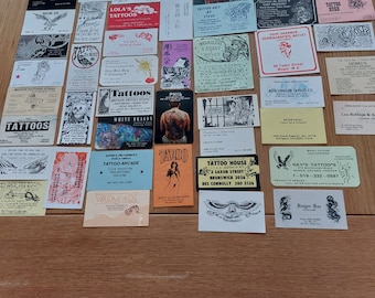Vintage Tattoo Business Cards - Etsy