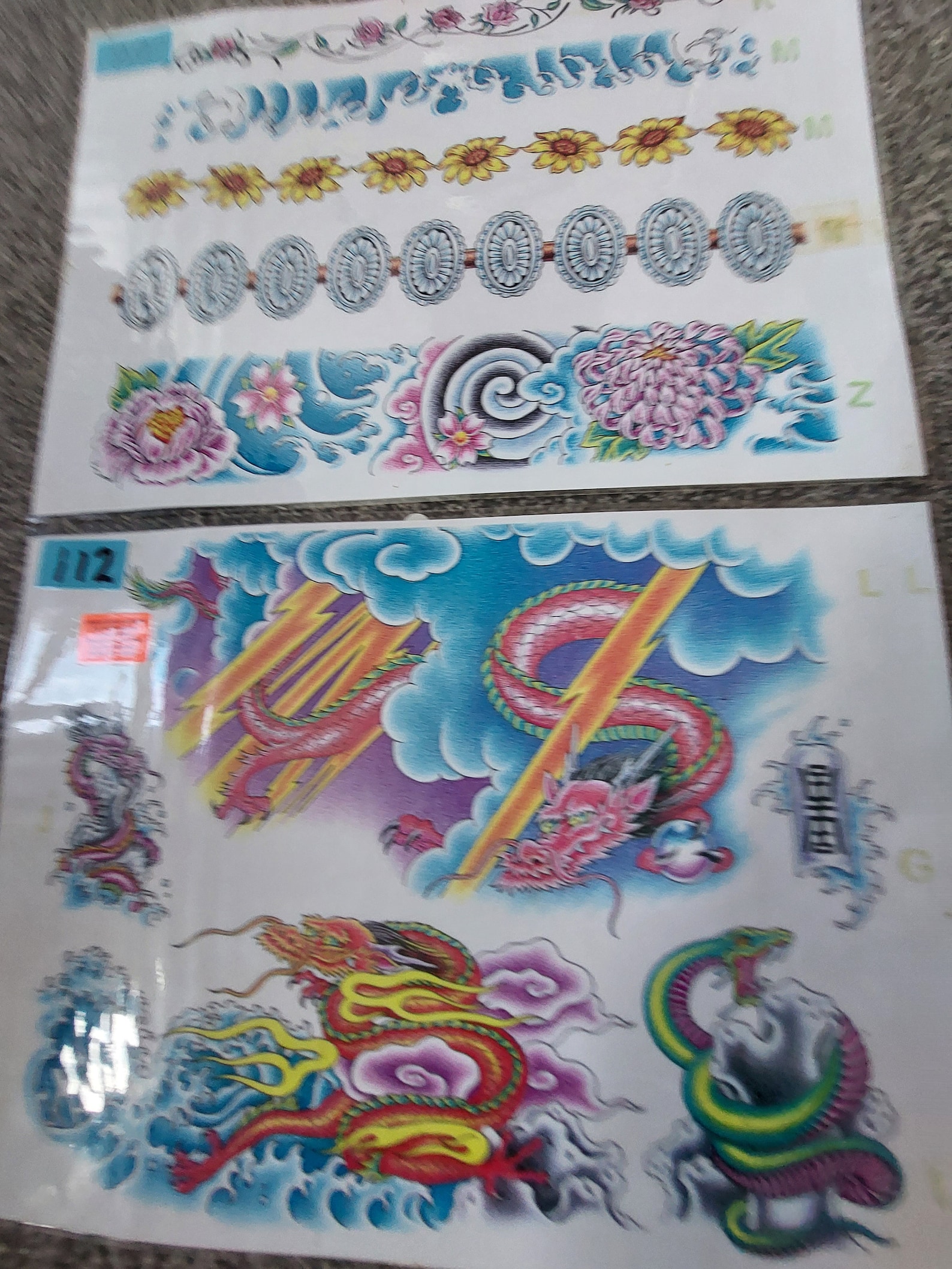 Vintage Tattoo Flash From the Early 80s Very Rare Prints Very Good ...