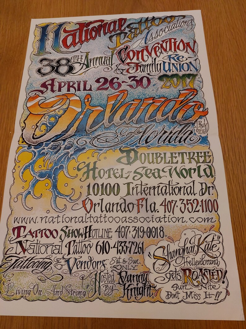 Tattoo Convention Posters - Etsy