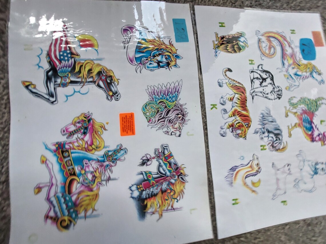 Vintage Tattoo Flash From the Early 80s Very Rare Prints Very Good ...