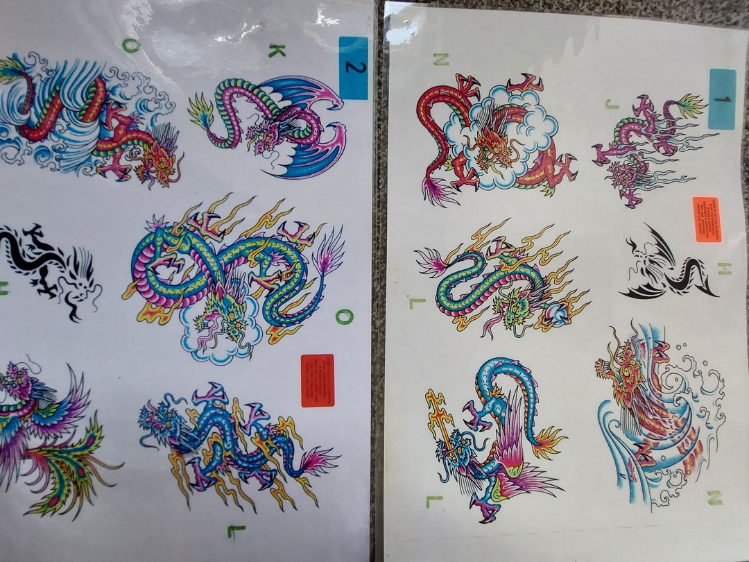 Vintage Tattoo Flash From the Early 80s Very Rare Prints Very Good ...