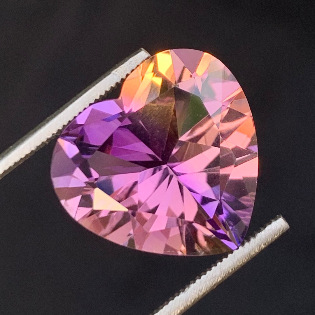 11.60 Cts Natural Ametrine Heart Shape Ametrine Jewelry Fancy - Etsy