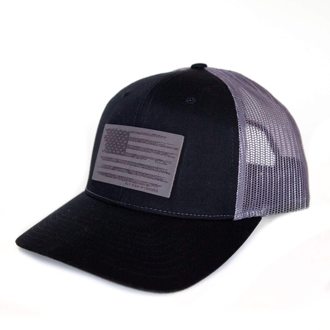 Topo Flag Leather Patch Hat - Etsy