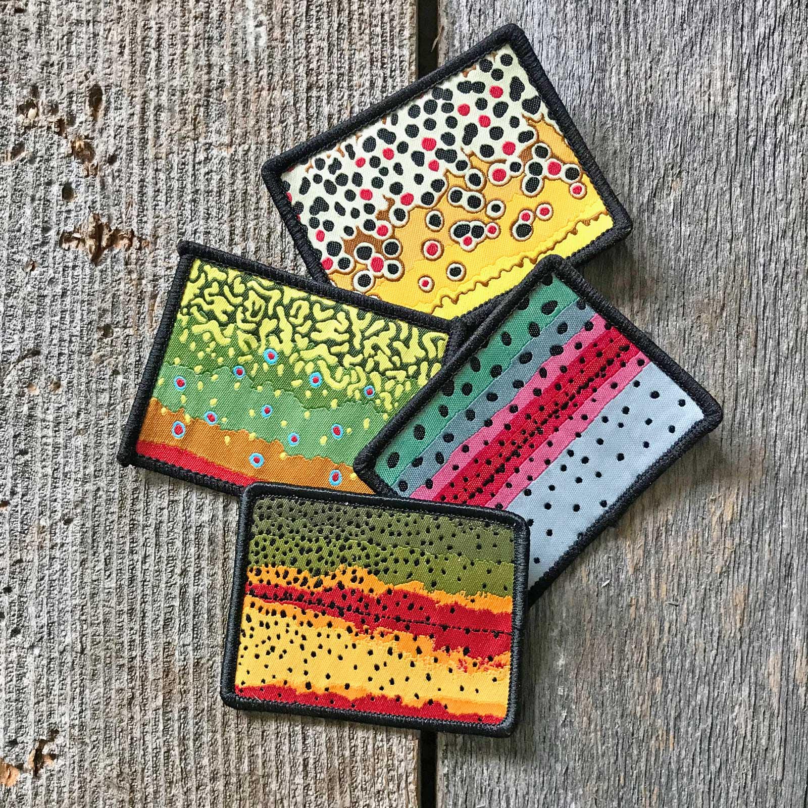 Brown Trout Pattern Wyoming State Shape Iron-on Patch - Etsy