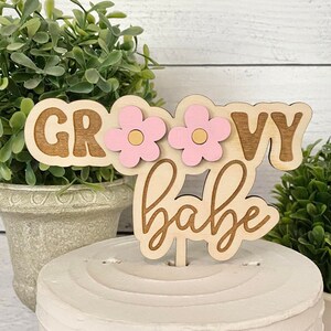 Groovy Babe One Groovy Baby Boho Cake Topper First Birthday - Etsy