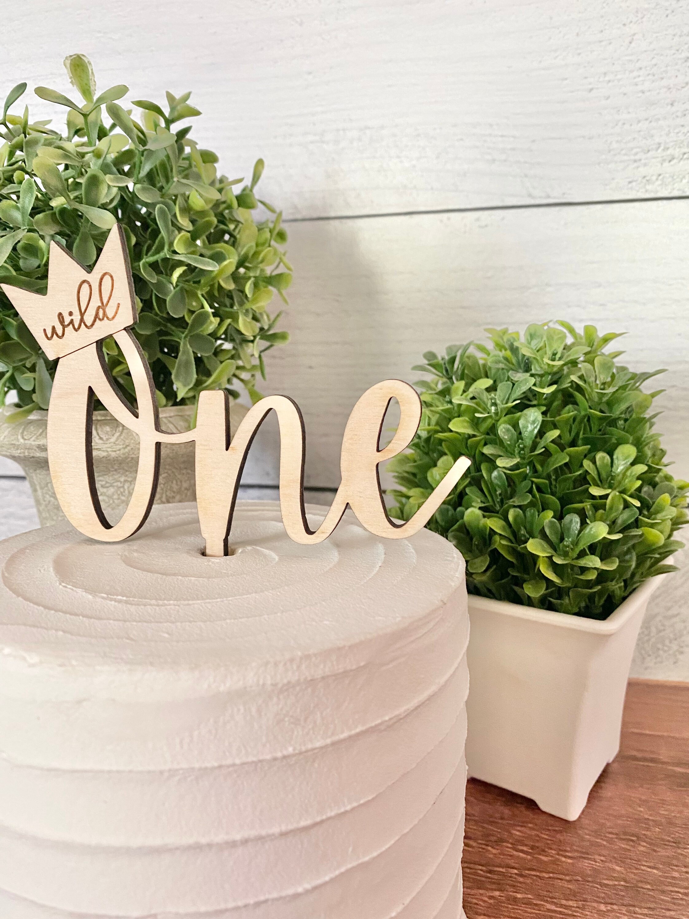 Wild One Cake Topper Boho Cake Topper Wood Cake Topper - Etsy