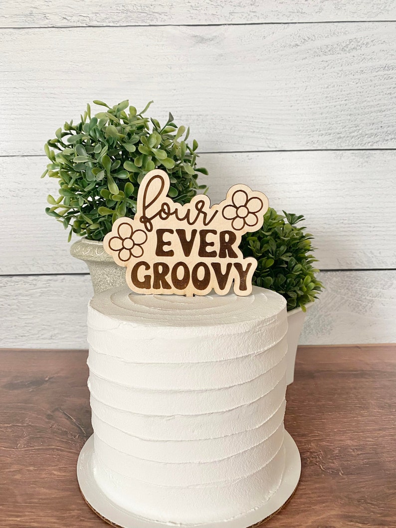 4th Birthday Cake Topper Personalized Boho Cake Topper - Etsy