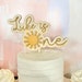 Sun ONE Cake Topper With Custom Name, First Birthday Decorations, 3D Wood Cake Topper, Sun Boho ...
