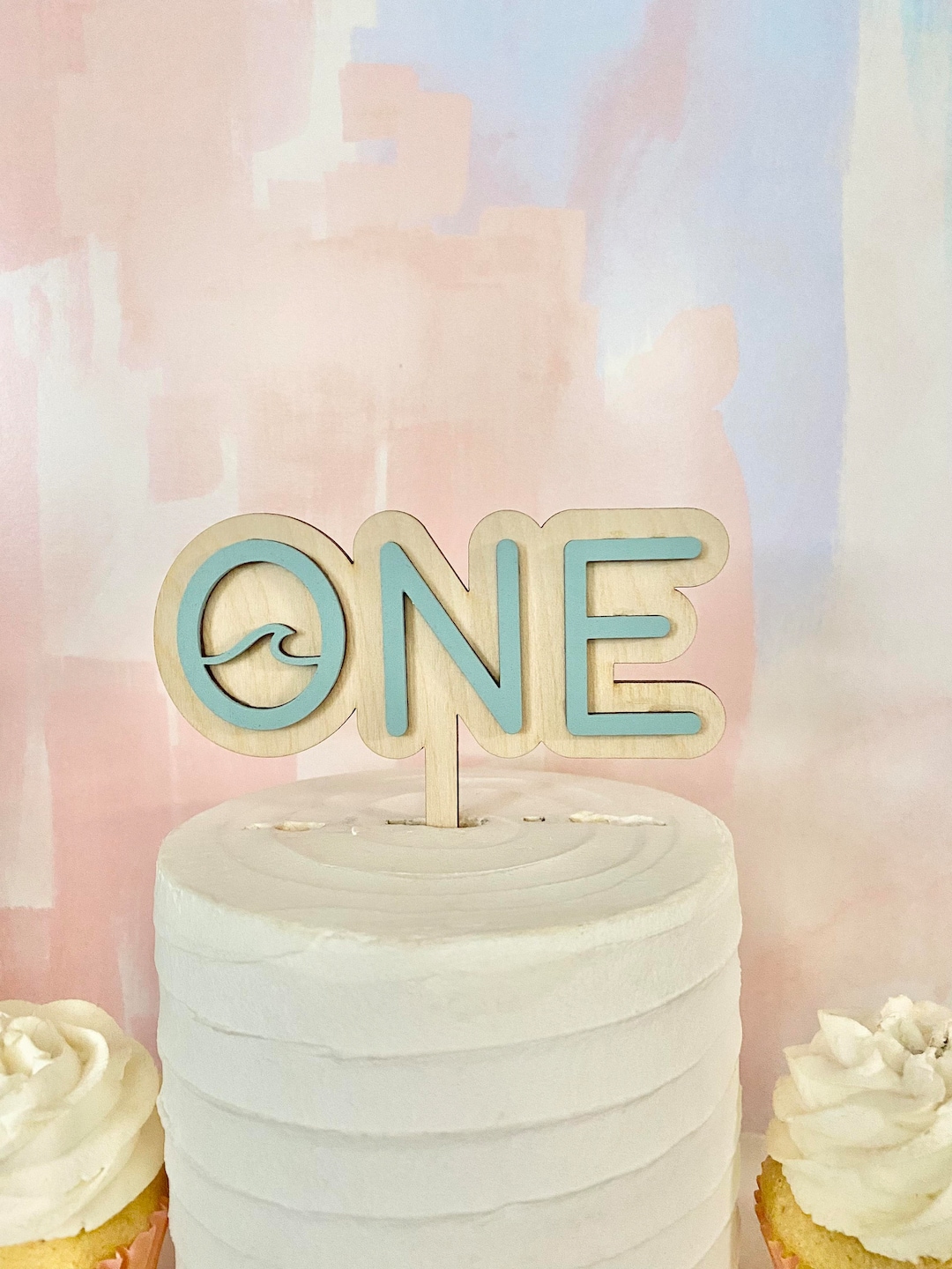 Wave Cake Topper, Beach Themed Cake Topper, Surf Themed Birthday First ...