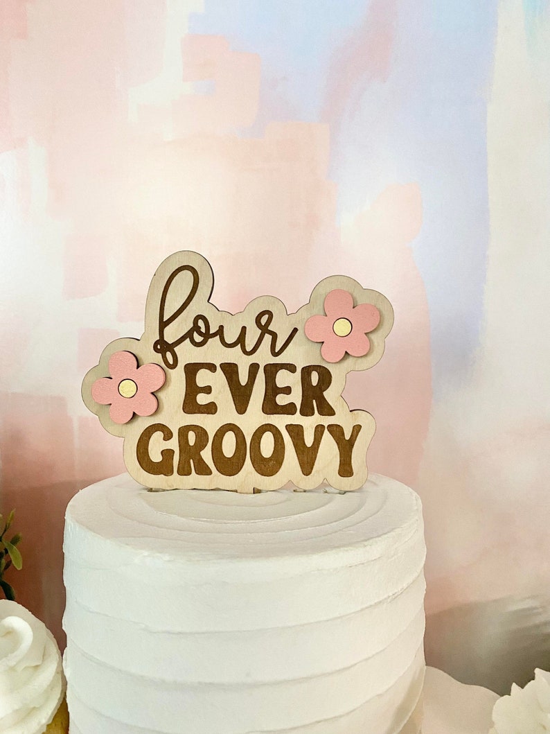 4th Birthday Cake Topper Personalized Boho Cake Topper - Etsy