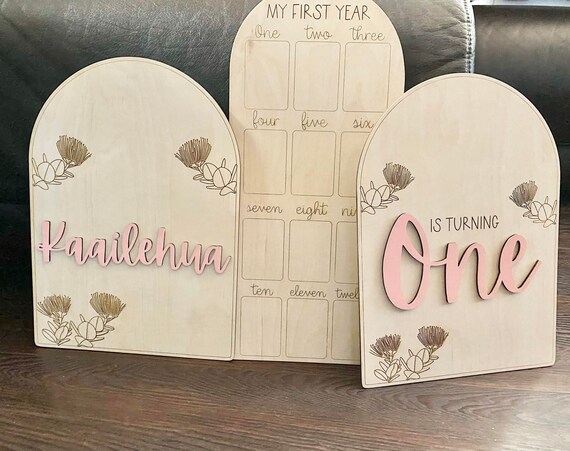 One Year Of Milestone Board First Birthday Decor First - Etsy