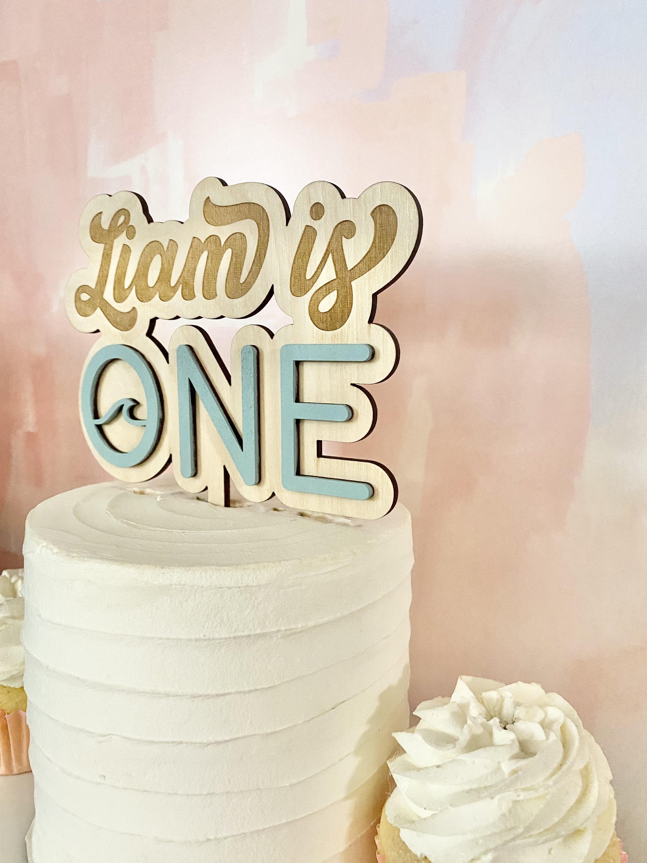 Wave Cake Topper First Birthday Cake Topper Summer Surf Cake - Etsy