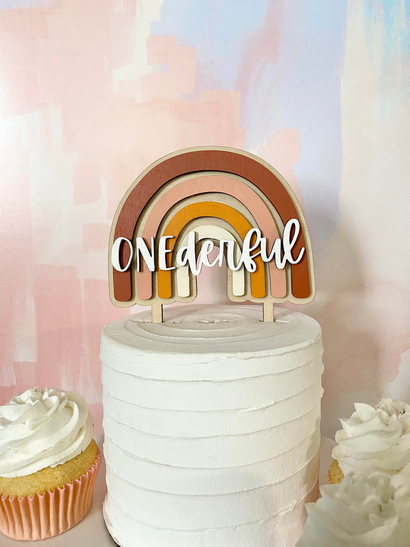 Onederful Boho Cake Topper First Birthday Cake Topper Boho - Etsy