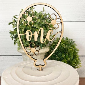 Balloon Cake Topper, Boho Cake Topper, First Birthday Cake Topper ...