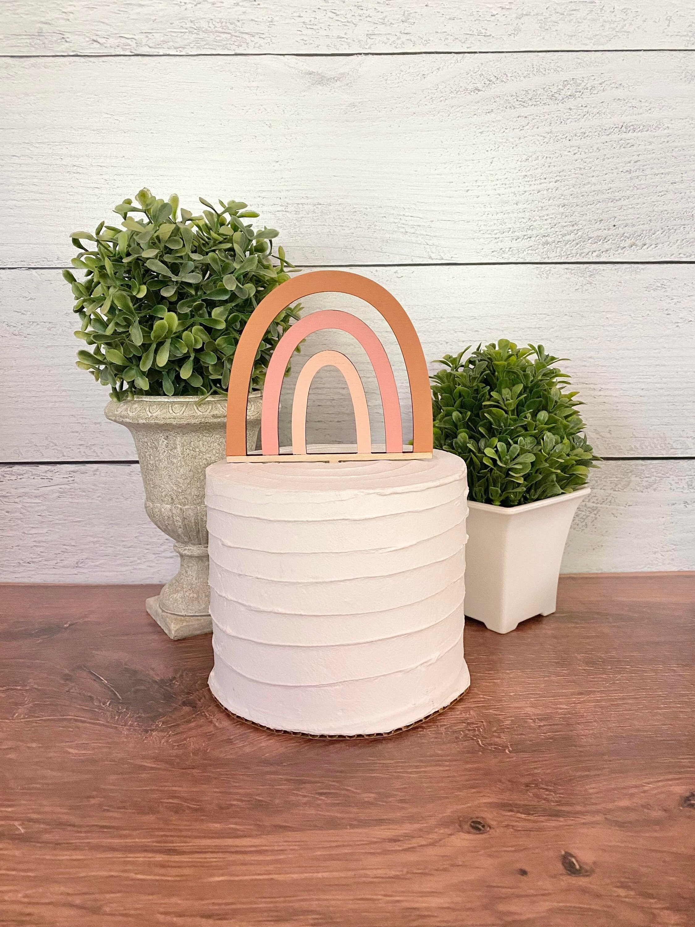 Boho Rainbow Cake Topper Personalized Rainbow Cake Topper - Etsy
