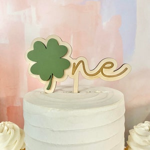 Lucky One Cake Topper: Hand-painted Birch, St. Patrick's Day 1st ...