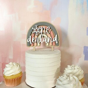 Winter Onederland Cake Topper: Boho Rainbow, 3D Wood - Etsy