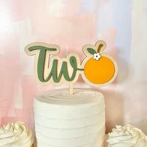 Sweet Two Birthday Cake Topper Customized With Name, First Birthday ...
