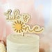 Sun ONE Cake Topper With Custom Name, First Birthday Decorations, 3D Wood Cake Topper, Sun Boho ...