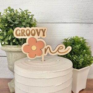 Groovy One Cake Topper, Boho Cake Topper, First Birthday Cake Topper ...
